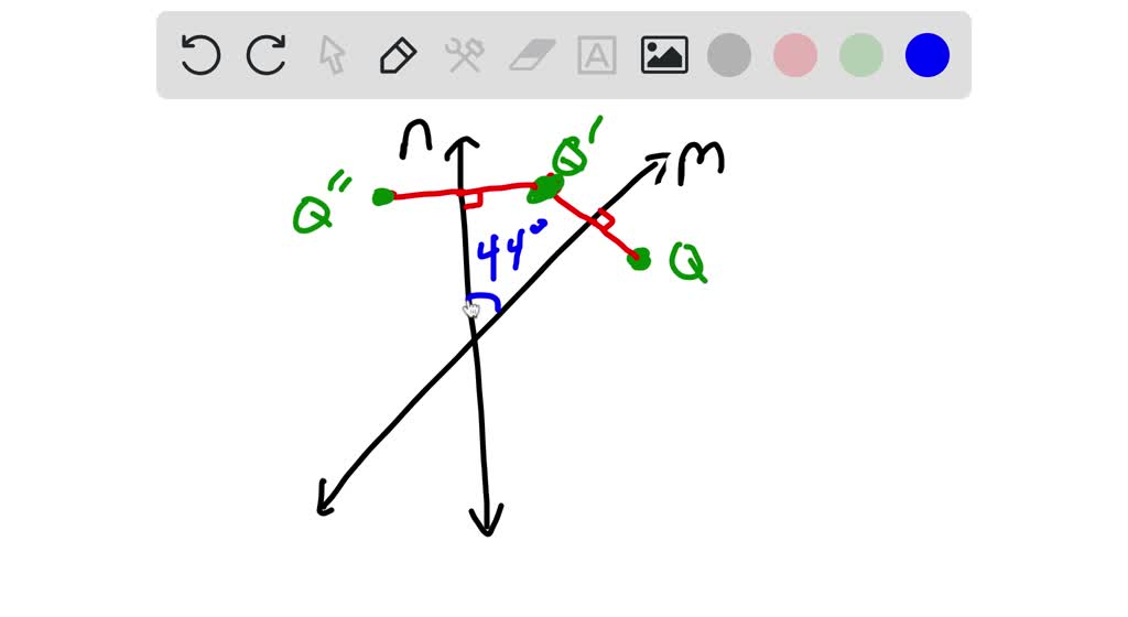 SOLVED: If two lines intersect at a right angle at point P, what ...