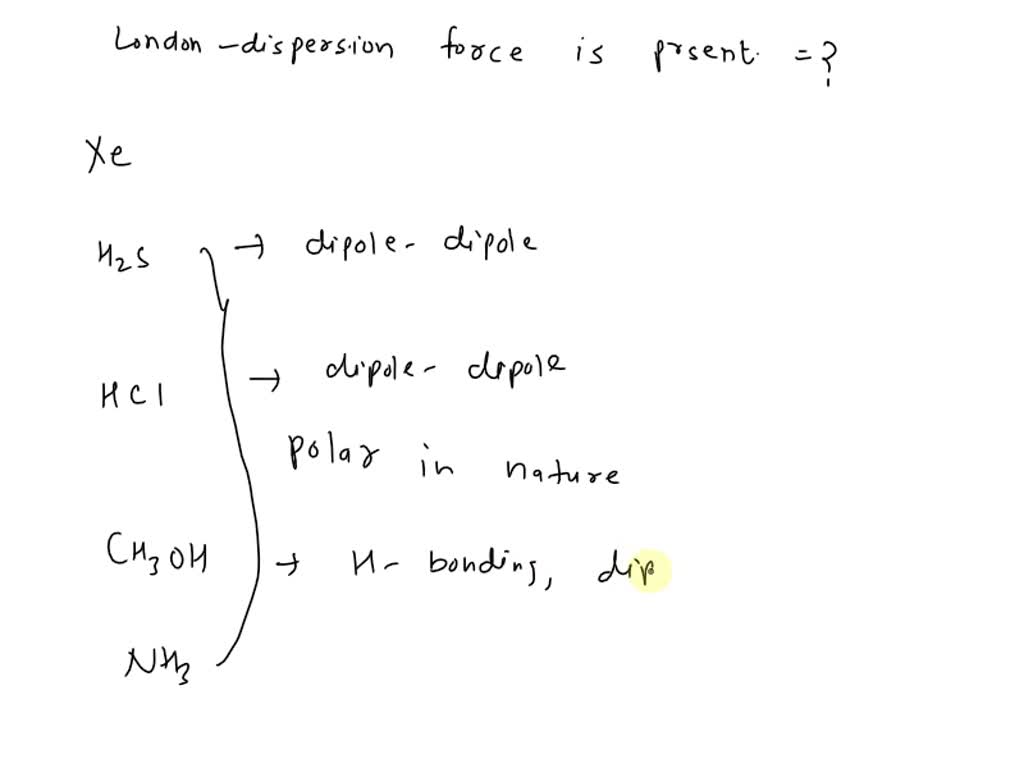 SOLVED: Which of the following substances has London dispersion forces ...