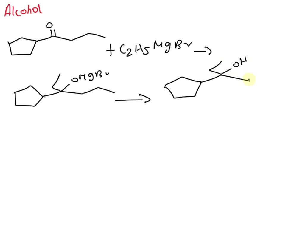 SOLVED: Tertiary alcohols can be synthesized from the reaction of a ...
