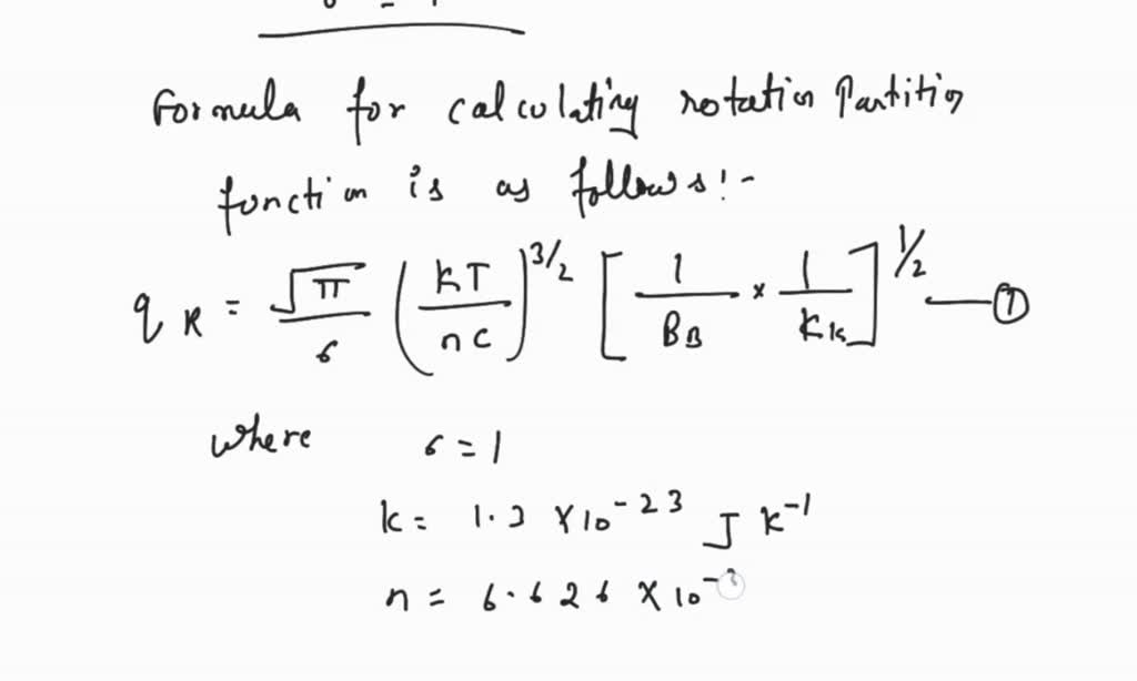 Solved Calculate The Translational Rotational And Vibrational Partition Functions For Br2 At