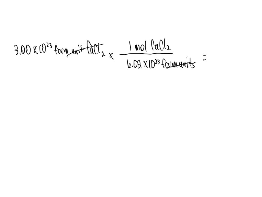 Solved Determine The Number Of Moles In 3 00 × 10²³ Formula Units Of