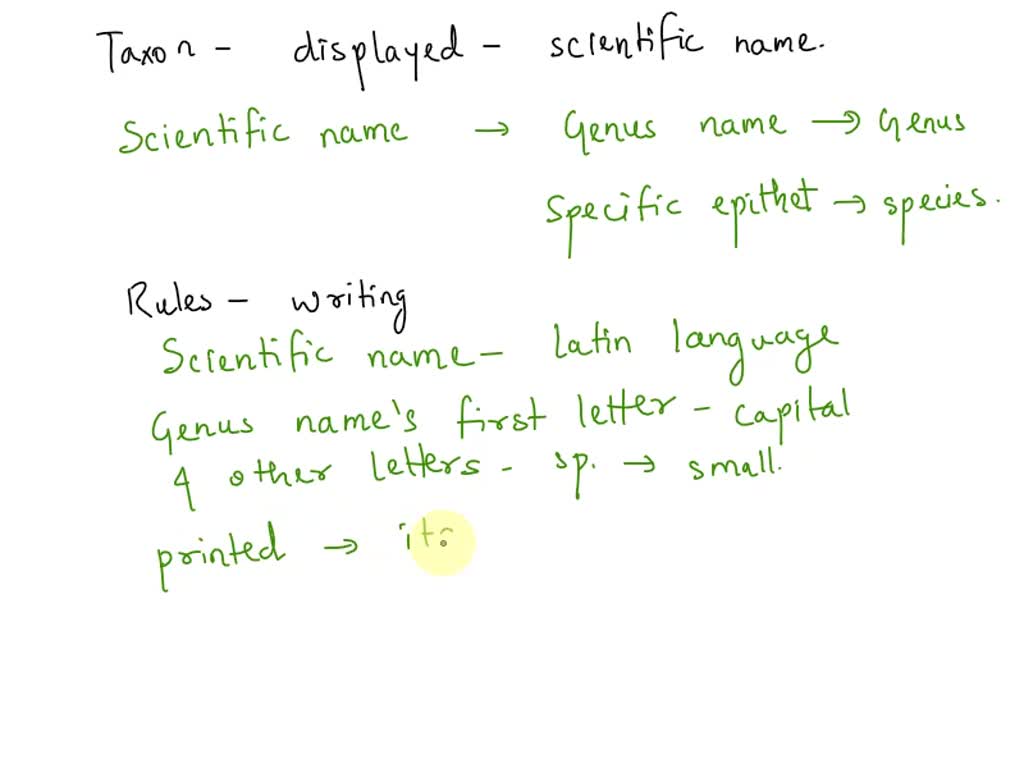 SOLVED: 1.What taxon (classification levels) are represented by the ...