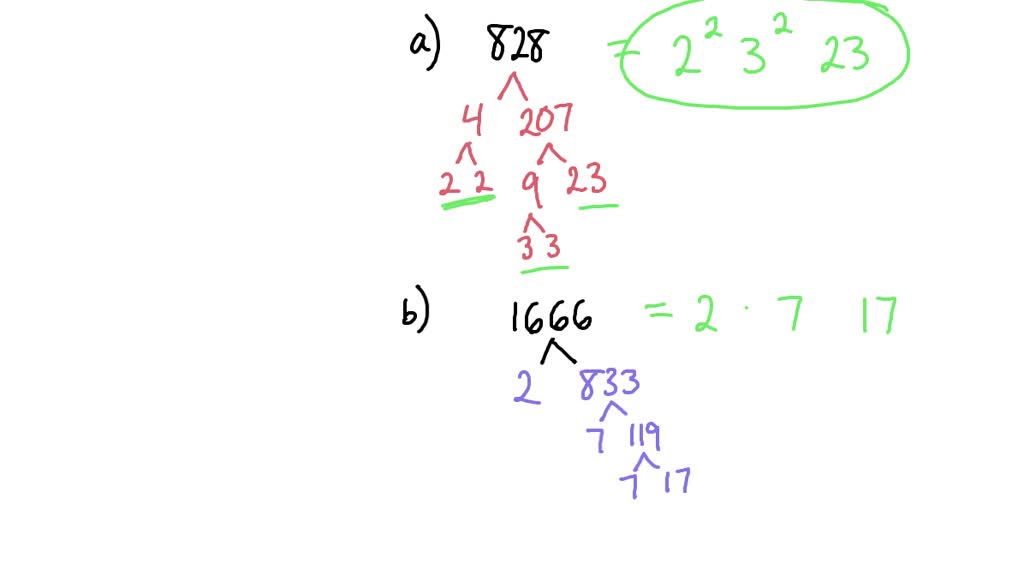 SOLVED: Write each integer as a product of powers of primes (as in ...