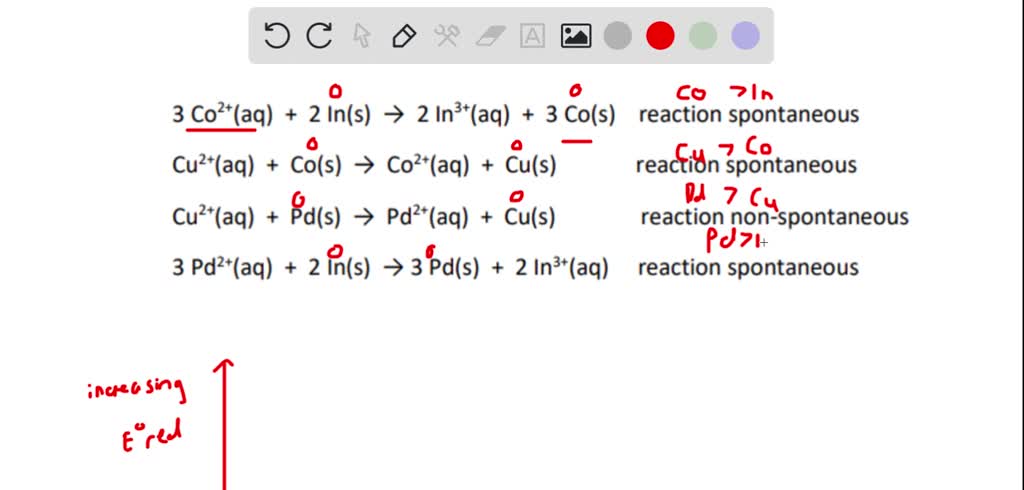 SOLVED: 2. Set up a redox table based on the following reactions. Label ...
