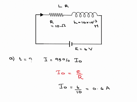A resistor of 10 ohms and an inductor of 010 h are attached...
