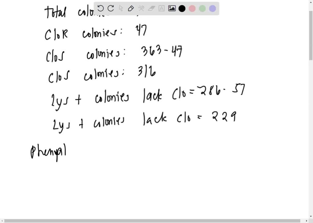 SOLVED: The table below summarizes the results of a replica-plating ...