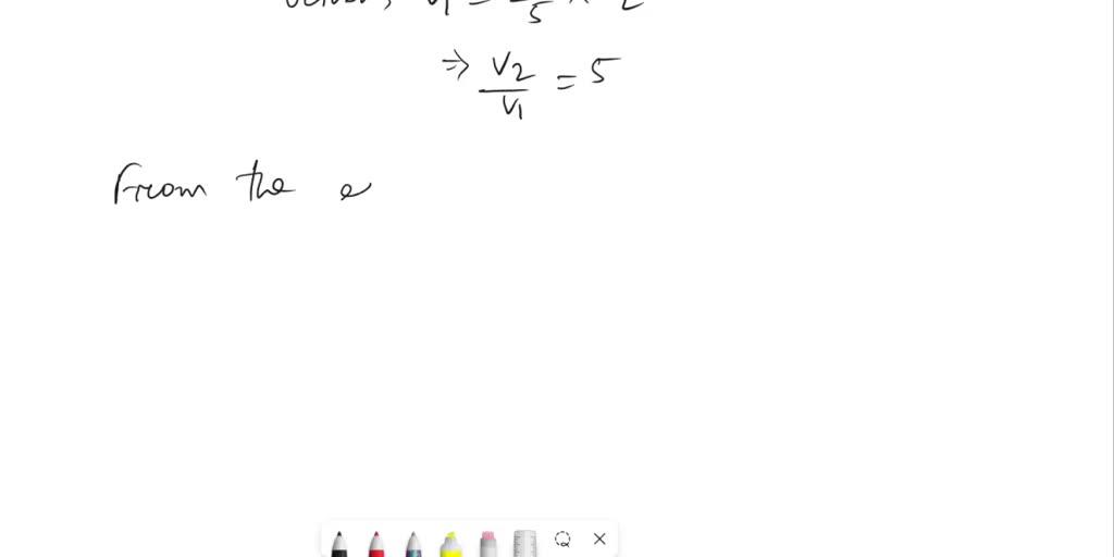 SOLVED: Equation of continuity (A1v1 = A2v2) says that the volume per second of water that flows ...