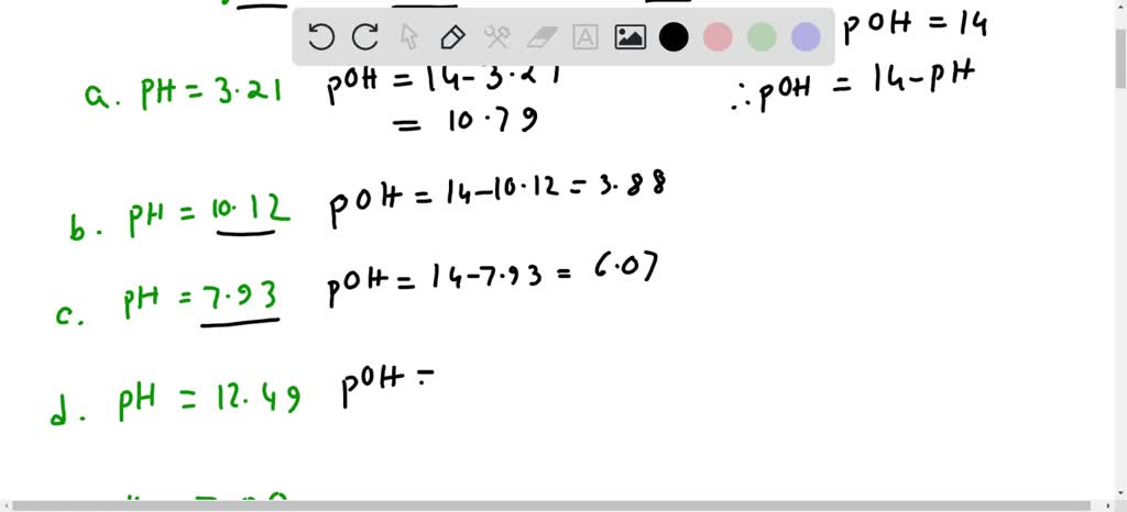 SOLVED: Which solution below has the highest concentration of hydroxide ions? A) pH = 12.5 B) pH ...