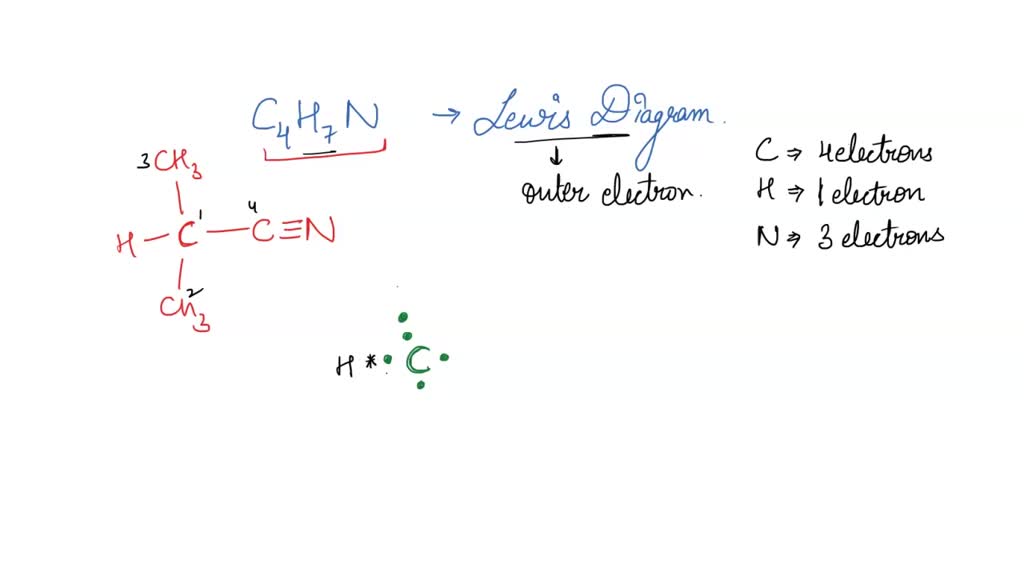 SOLVED: Lewis Structure of C4H7N