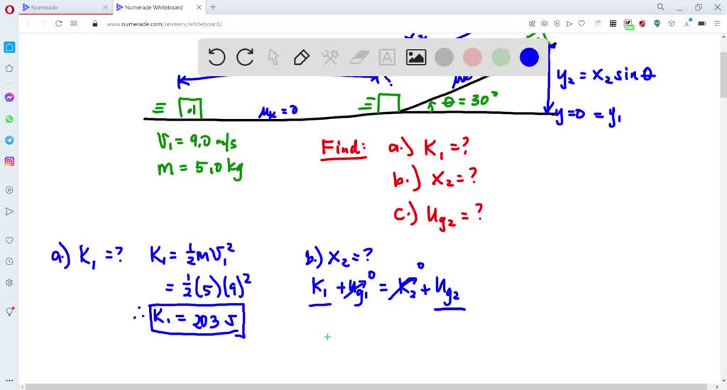 SOLVED: A 5.0 kg block slides along a frictionless horizontal surfacewith a speed of 9.0 m/s ...