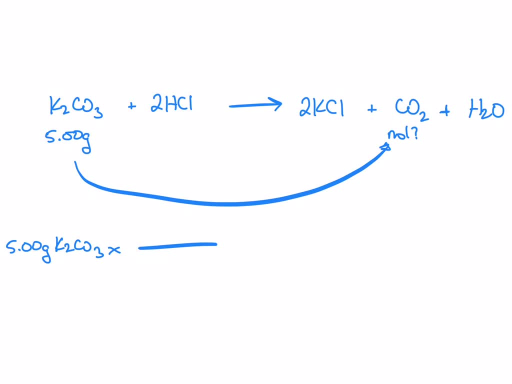 SOLVED: Using the balanced equation for the reaction of potassium ...