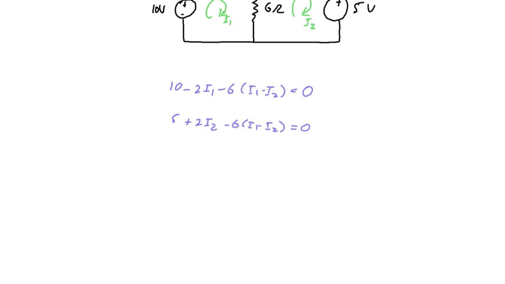 SOLVED: Network calculation with the mesh current method Calculate all currents in the circuit ...