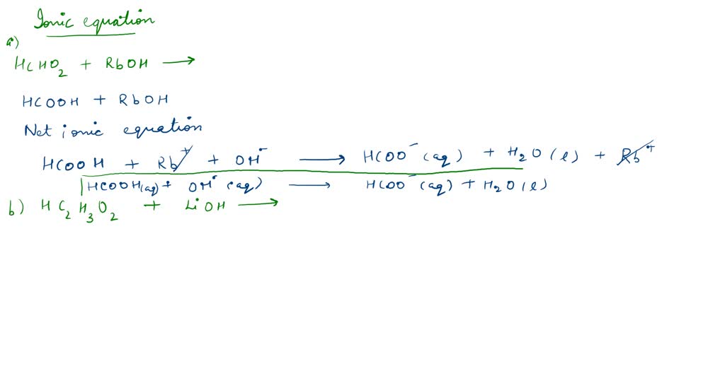 SOLVED: A) Enter the balanced complete ionic equation for the acid-base ...
