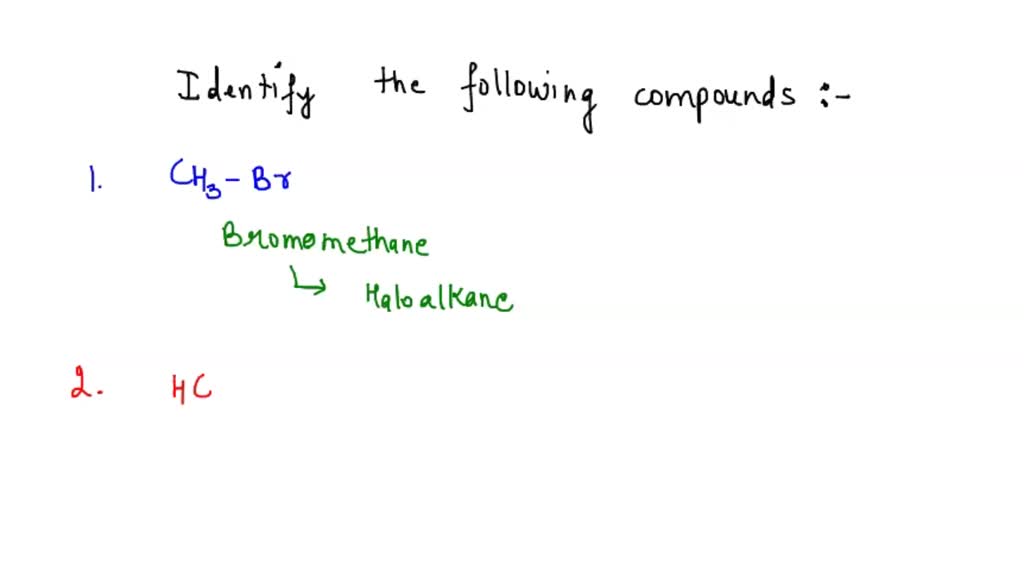 SOLVED: Different types of alkanes and alkenes 11. Determine the IUPAC ...