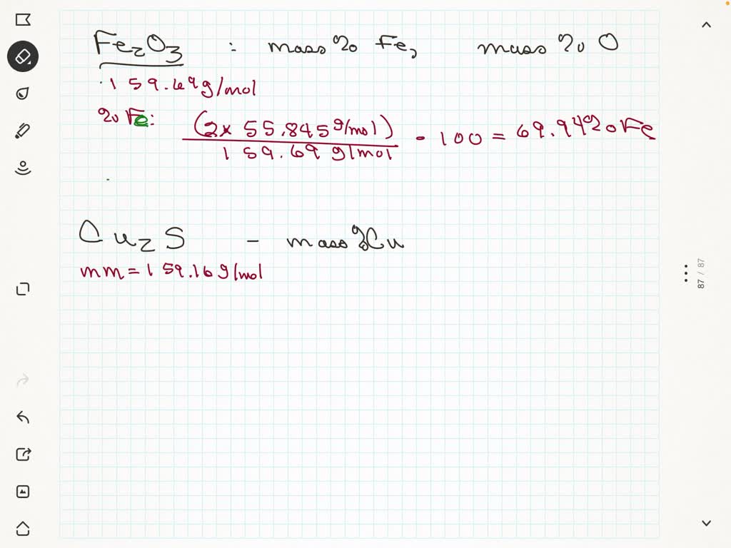SOLVED: Portland cement contains some Fe2O3. Calculate the mass percent ...