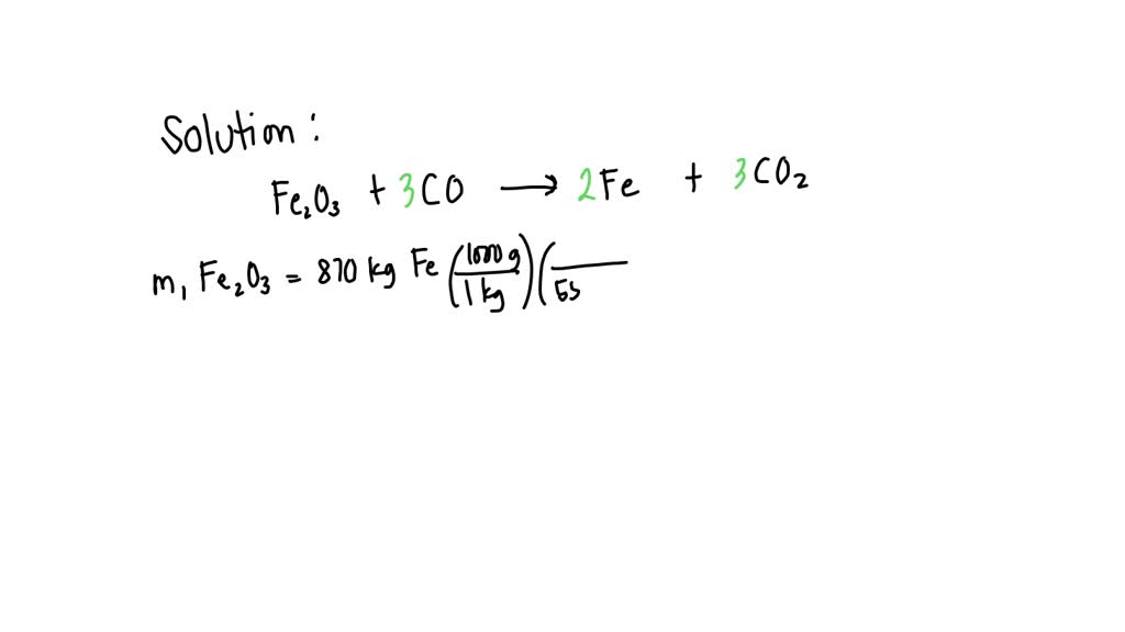 SOLVED: An important reaction that takes place in a blast furnace ...