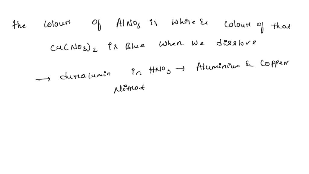 Duralumin is an alloy of aluminum (95%) and copper (5%). Could the ...