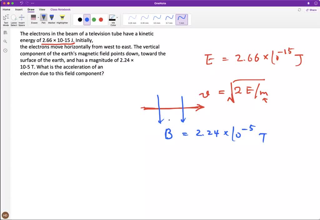 SOLVED:The electrons in the beam of a television tube have kinetic ...