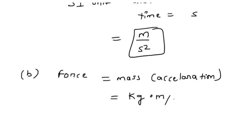 SOLVED: Give the derived SI units for each of the following quantities ...