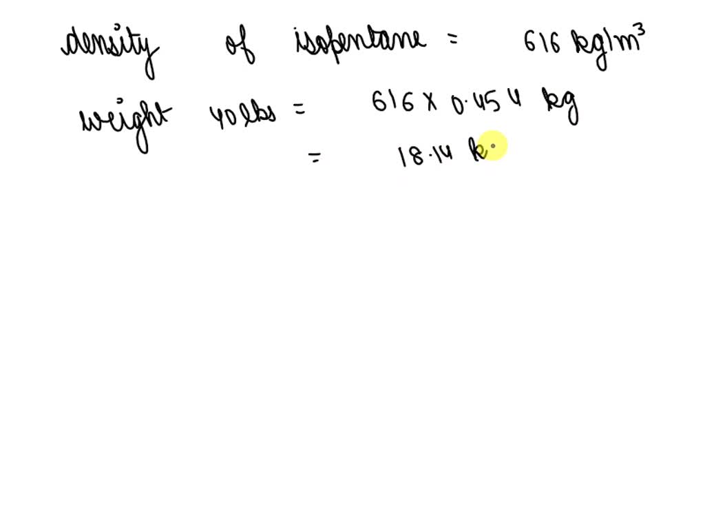 SOLVED: A sealed container with a volume of one cubic foot holds 40 lbs ...