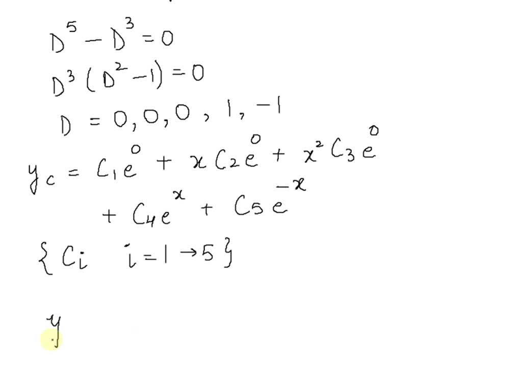 SOLVED: Using the method of undetermined coefficients, find a suitable ...