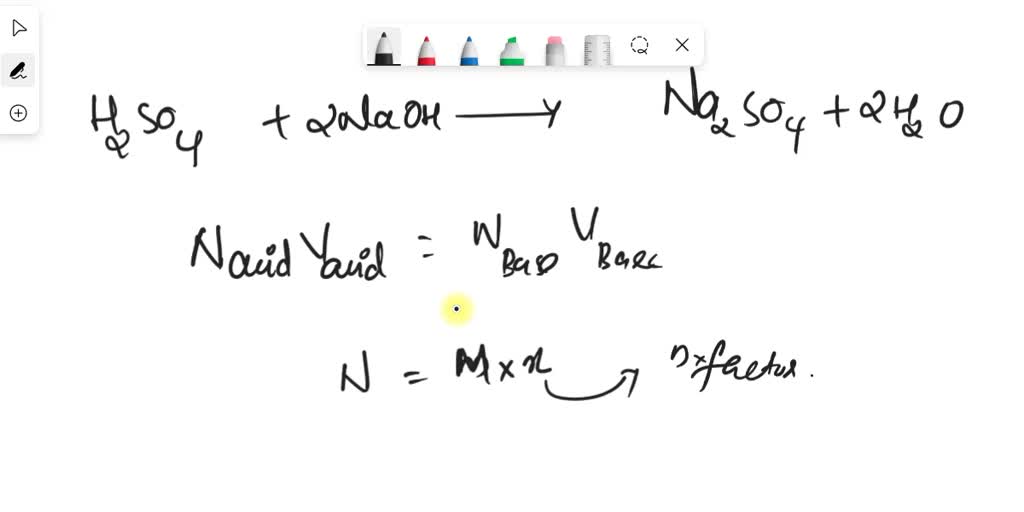 SOLVED: Consider the following balanced equation for the complete neutralization of sulfuric ...