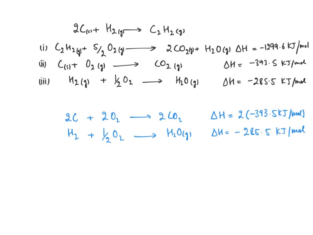 SOLVED: Using the following data, determine the enthalpy for the ...
