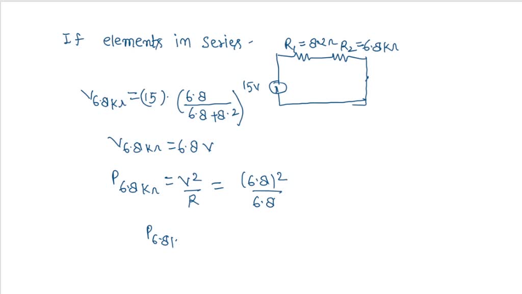 SOLVED: Calculate the power dissipation for the resistor R2. Where E ...