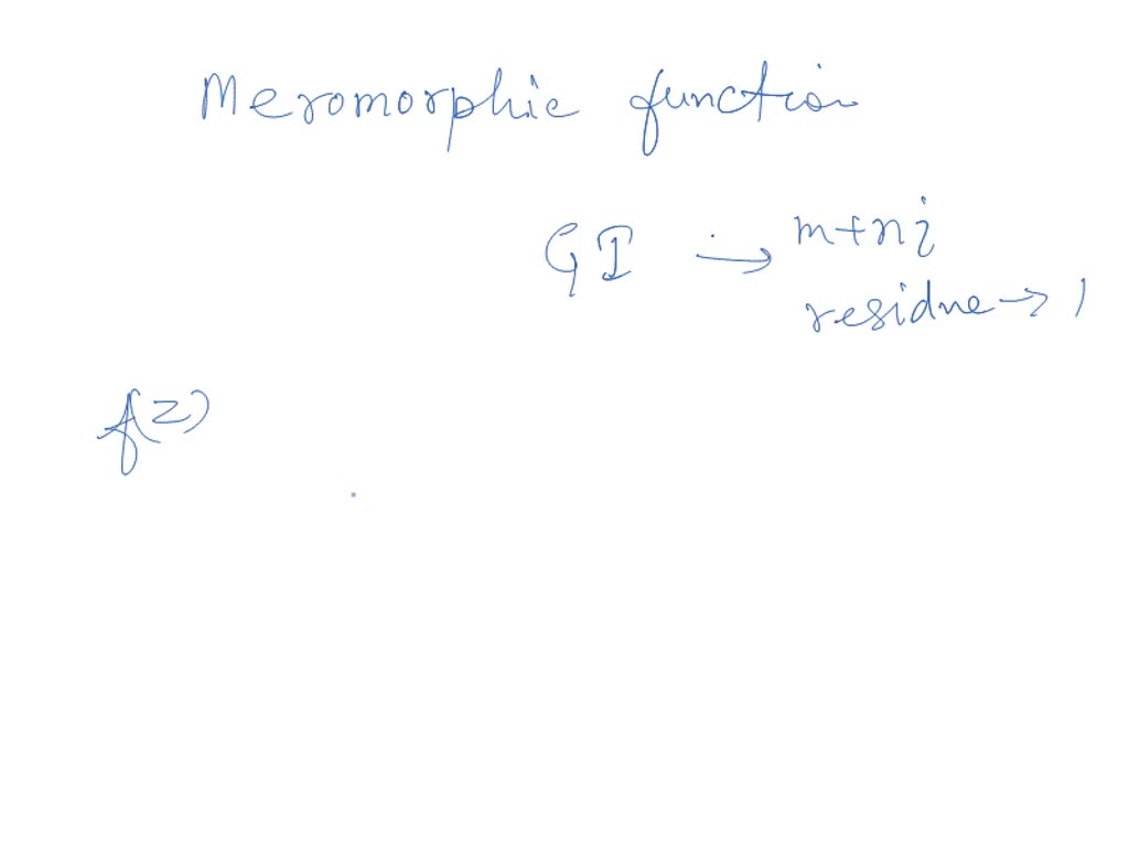 SOLVED: 6 Construct a meromorphic function on the complex plane whose poles are simple poles at ...