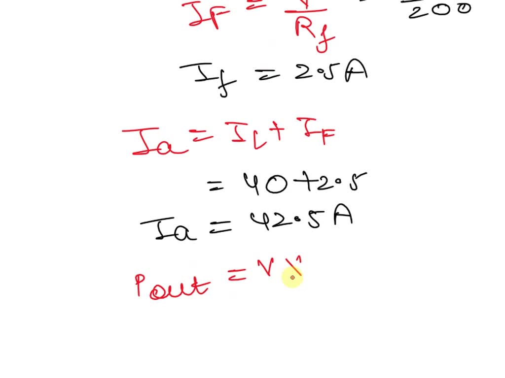 SOLVED: A 500V DC shunt motor draws a line current of 5 amps on light ...