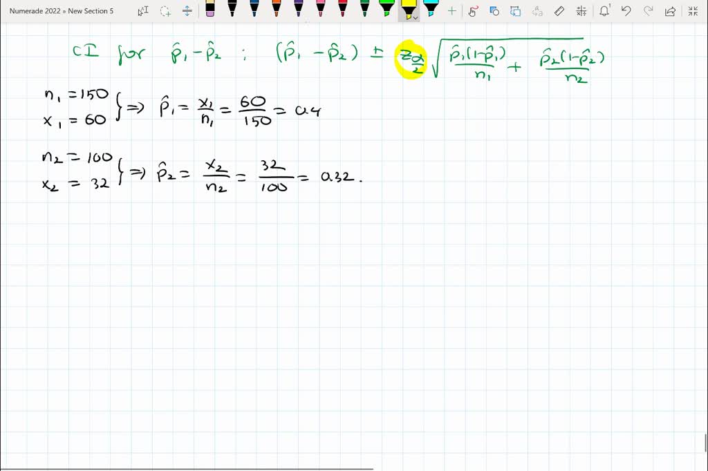 SOLVED: Consider the following sample information randomly selected from two populations Sample ...