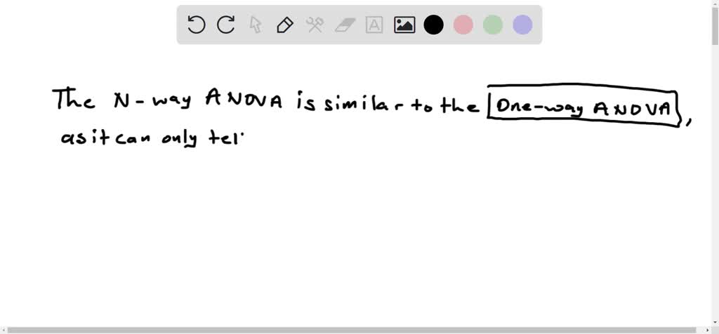 SOLVED: The N-way ANOVA is similar to the as it can only tell us ...