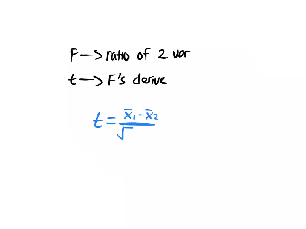 SOLVED: A similarity between the t statistic and F statistic is that the different normality ...