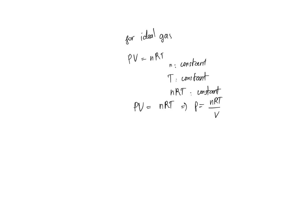 SOLVED: For an ideal gas, derive an expression for r( partial p partial ...