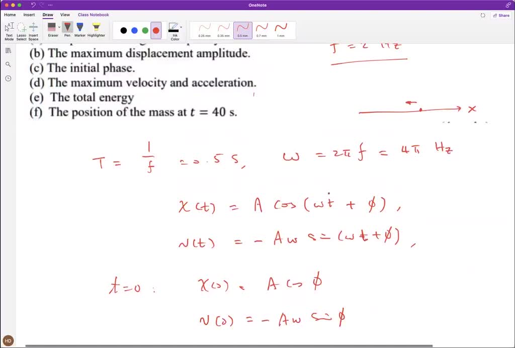 SOLVED: A horizontal spring with spring constant 500 N/m is attached to a 10-g mass, and is ...