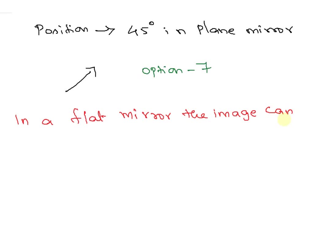 SOLVED: An object, slanted at an angle of 45Â°, is placed in front of a ...