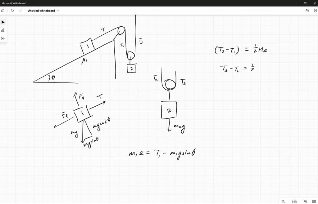 SOLVED: 3. This problem about block and pulley system has two parts ...