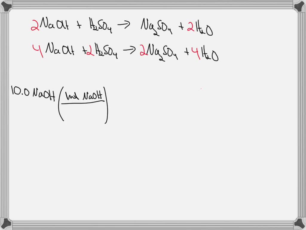 SOLVED: The following reaction shows sodium hydroxide reacting with ...