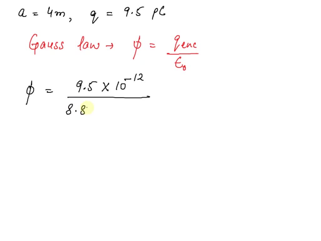 SOLVED: Calculate the flux of a point charge at the center of the a ...