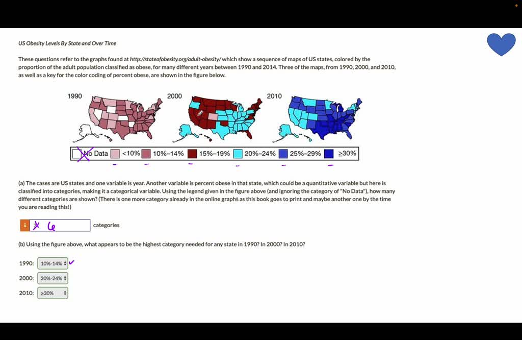 SOLVED: US Obesity Levels By State and Over Time These questions refer ...