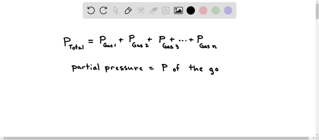 SOLVED: Dalton's law of partlal pressures states that the total ...