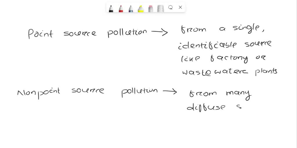 SOLVED: The principle difference between point source and nonpoint ...