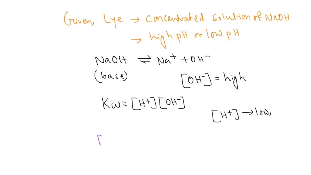 SOLVED: Lye is highly concentrated solution of NaOH. Do you think it ...