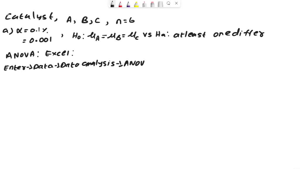 SOLVED: A chemical reaction experiment was carried out with the objective of comparing ifa new ...