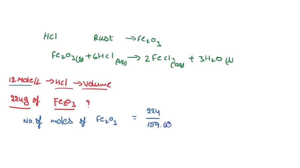 SOLVED: The steel industry uses large volumes of concentrated ...