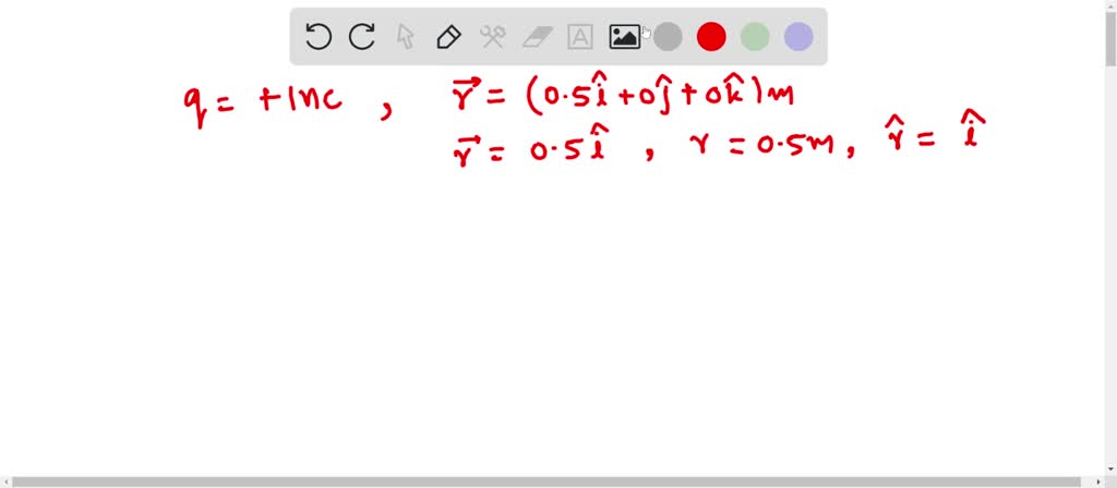 SOLVED: A particle with charge +1 nC (a nanocoulomb is 1 X 10-9 C) is ...