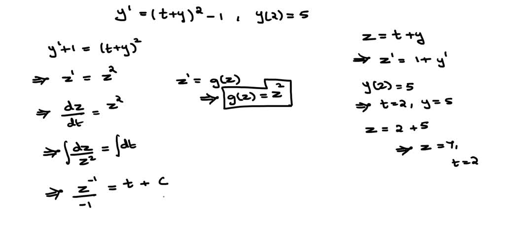 SOLVED: point) Sometimes change of variable can be used to convert ...