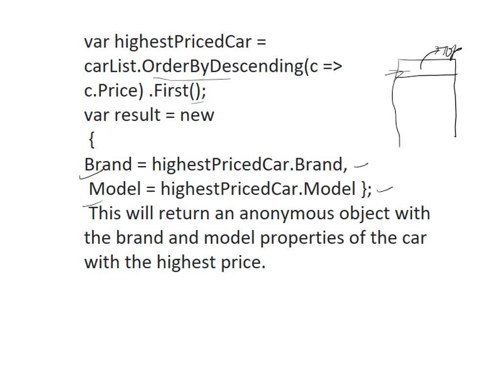 Solved C Linq Given A List Of Car Objects With Properties Brand Model And Price Write A