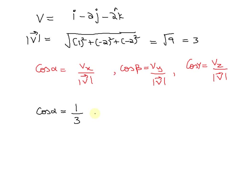 SOLVED: Find the direction cosines and direction angles of the vector ...