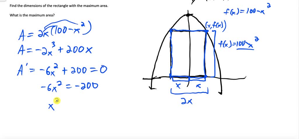 SOLVED: rectangle constructed with its base on the X-axis and two of its vertices on the ...
